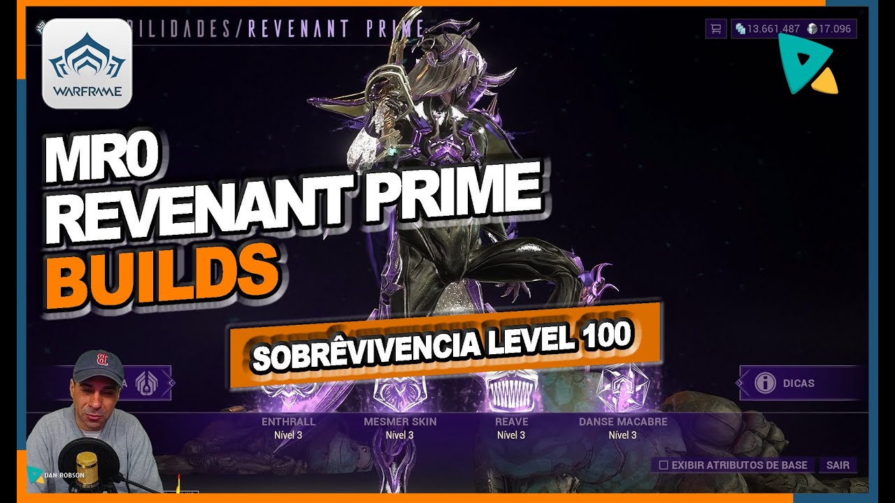WARFRAME - MR0 BUILD REVENANT PRIME - Sobrevivência de 1 hora inimigos ...