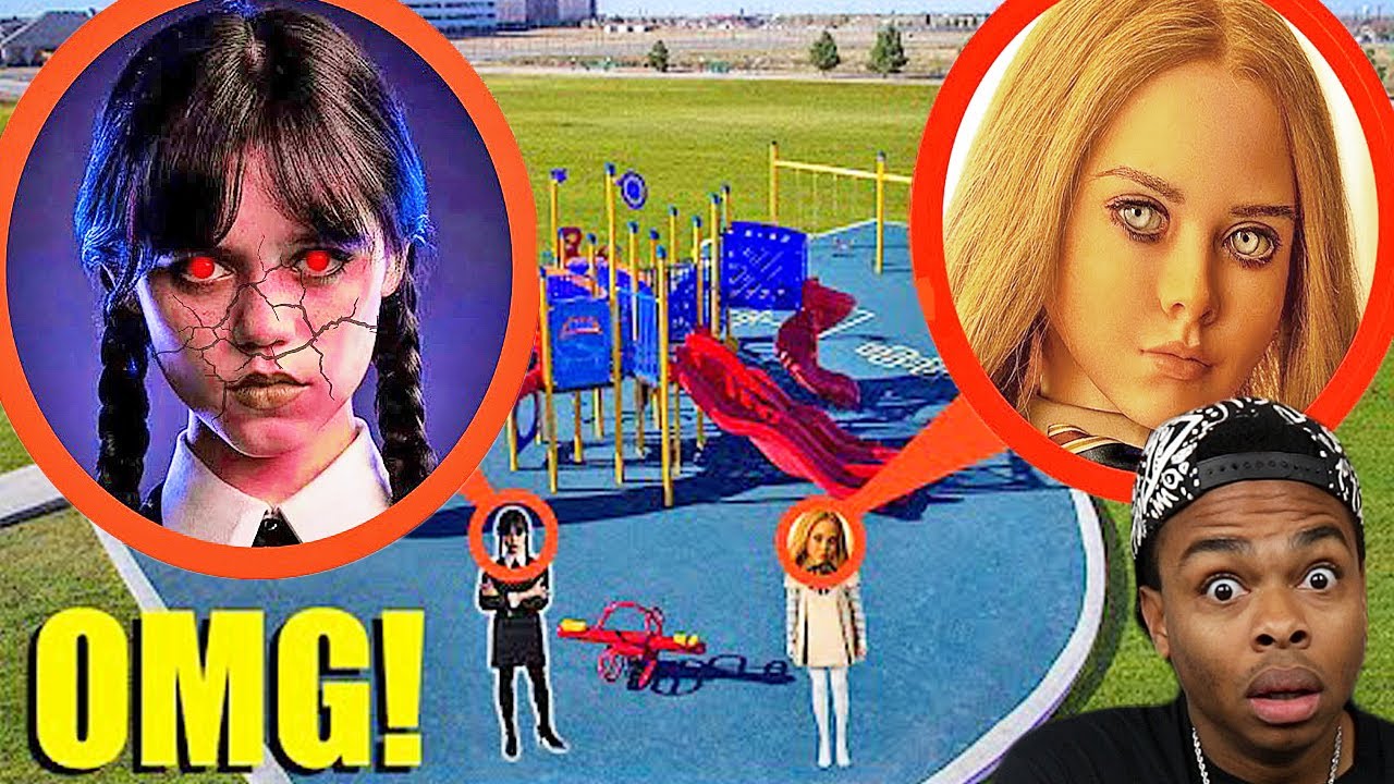 Drone Catches EVIL Wednesday Addams And M3GAN Doll At Haunted Park (We ...