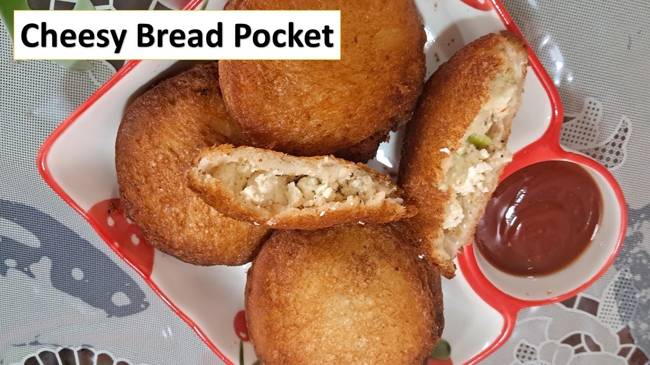 Cheesy Crispy Bread Pocket | Easy Snacks | Instant Bread Pocket Recipe ...