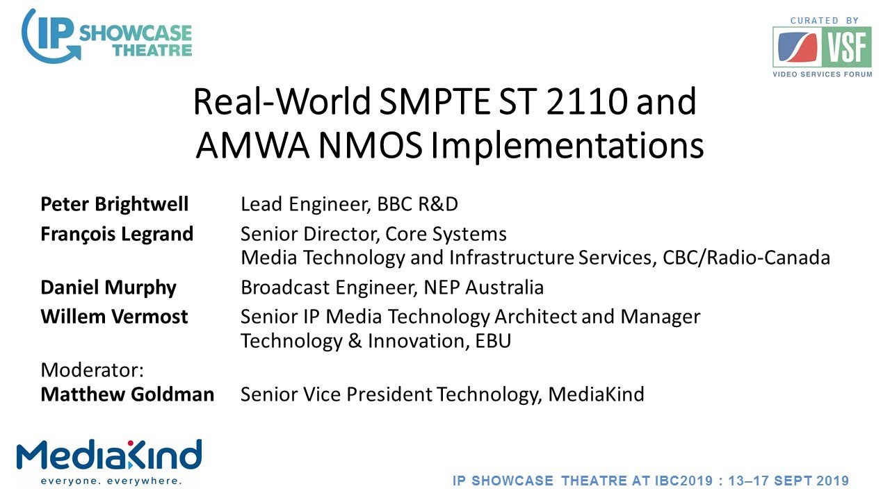 Real-World SMPTE ST 2110 and AMWA NMOS Implementations - YouTube