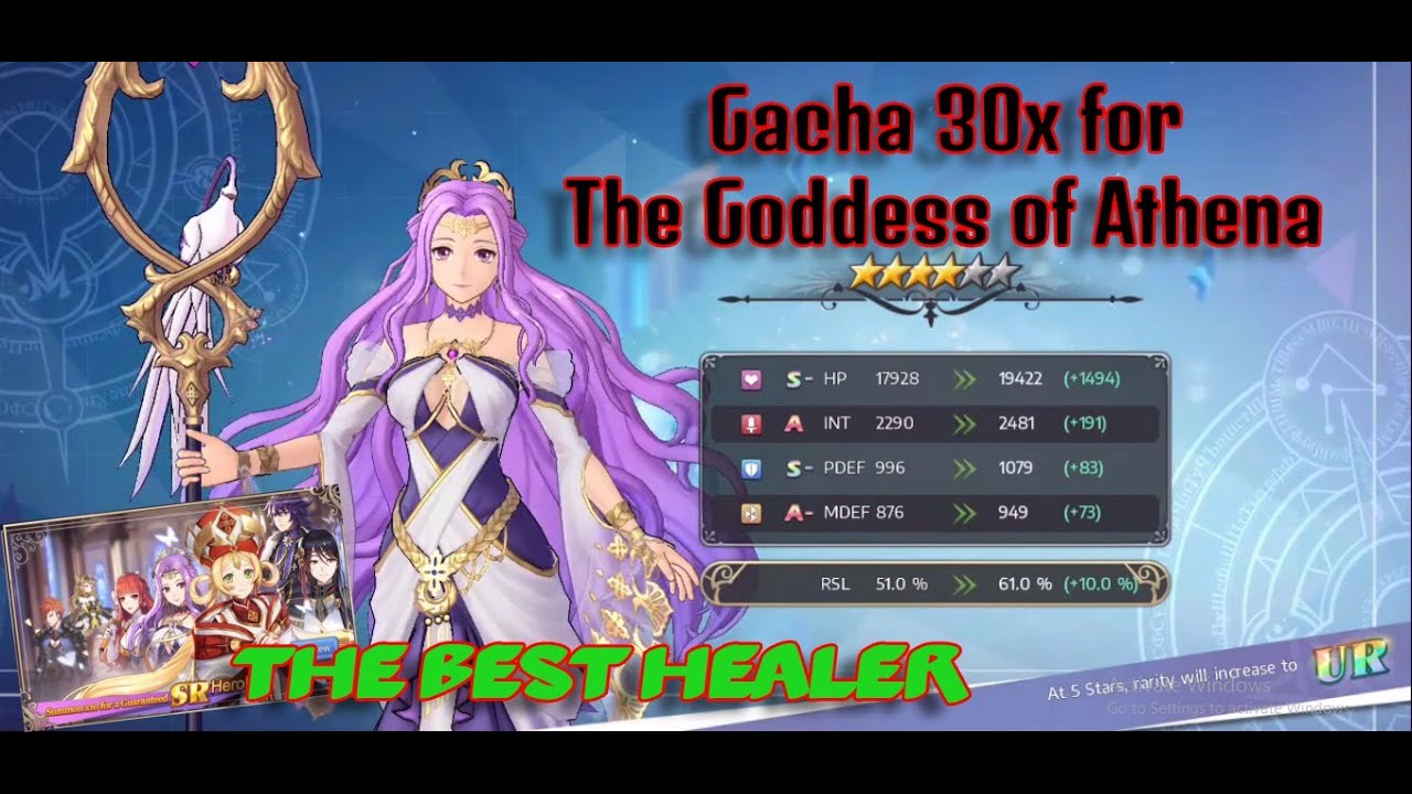 GACHA !! 30 x Pull For The Goddess of Athena *4 | Goddess of Genesis ...