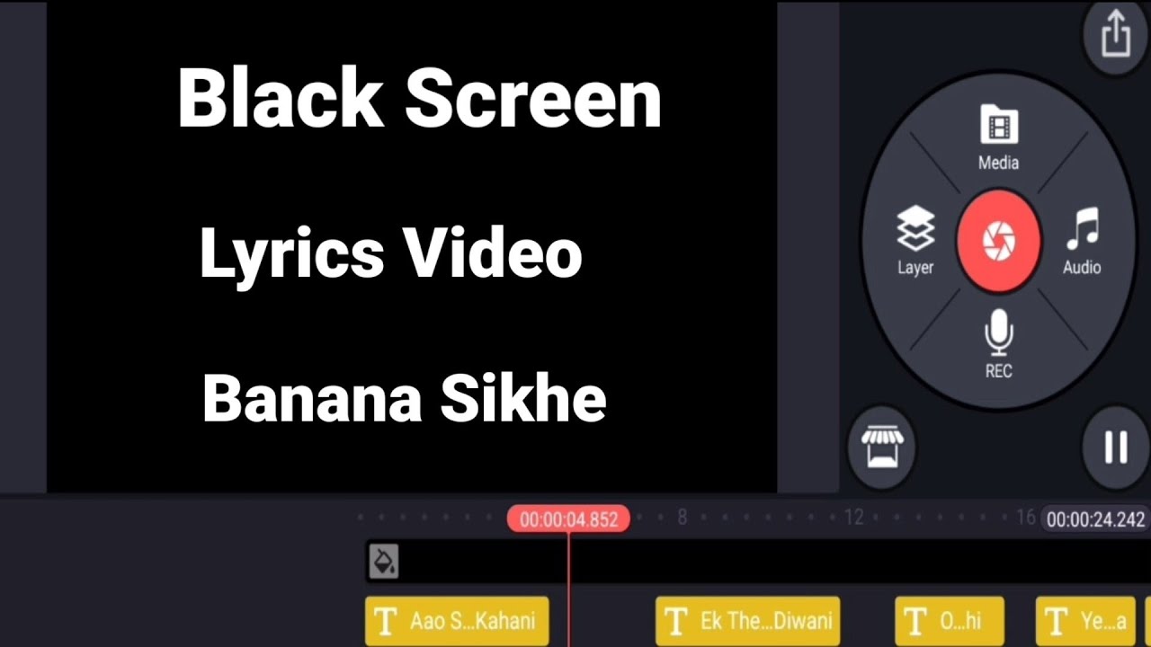 how to make black screen lyrics video | black screen lyrics video kaise ...
