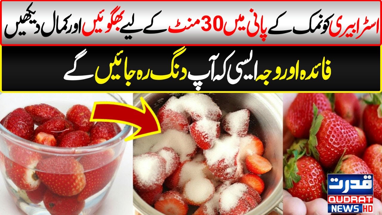 Soak strawberries in salt water for 30 minutes and see. Benefit and ...
