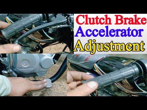 How to Clutch Brake And Accelerator Adjustment Problem Motorcycle - YouTube
