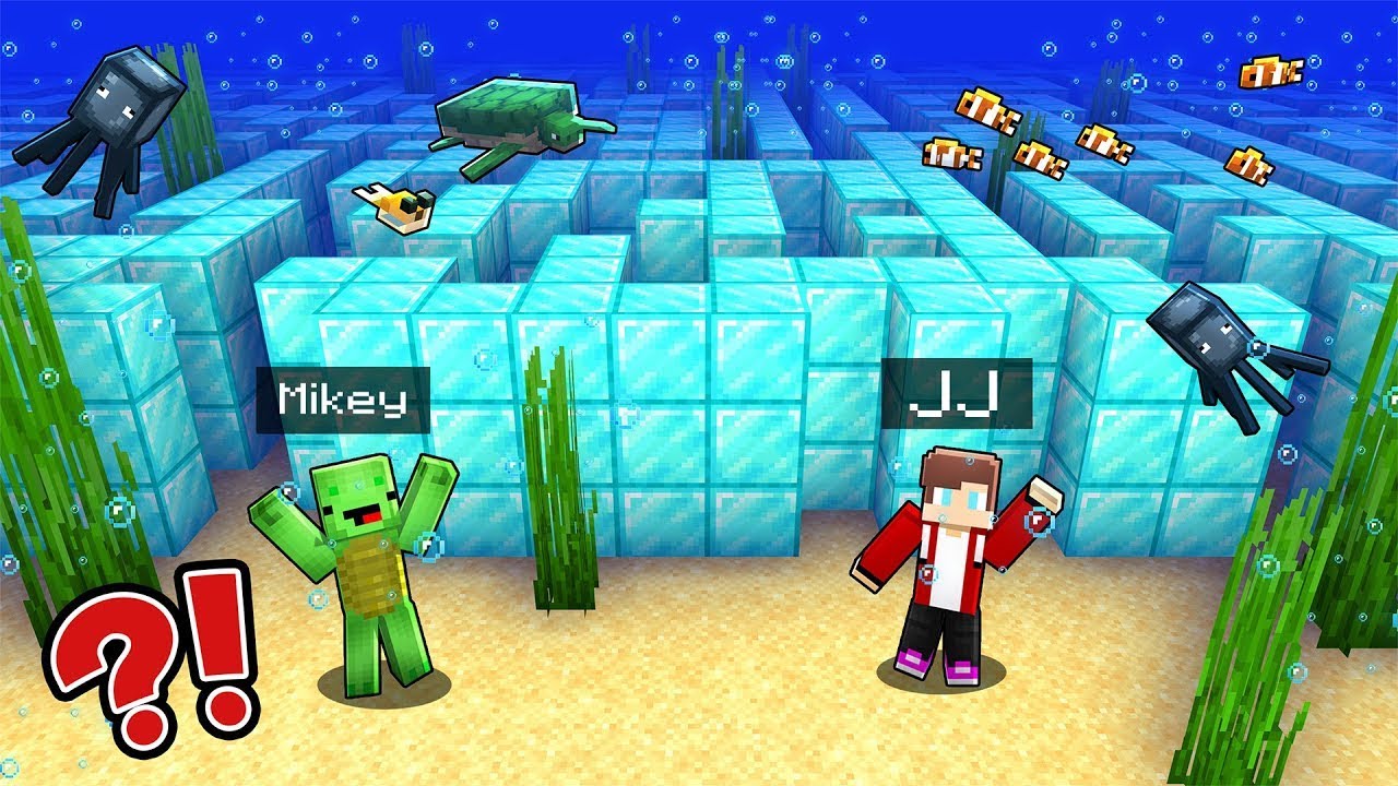 JJ and Mikey Found BIGGEST UNDERWATER MAZE in Minecraft Maizen! - YouTube