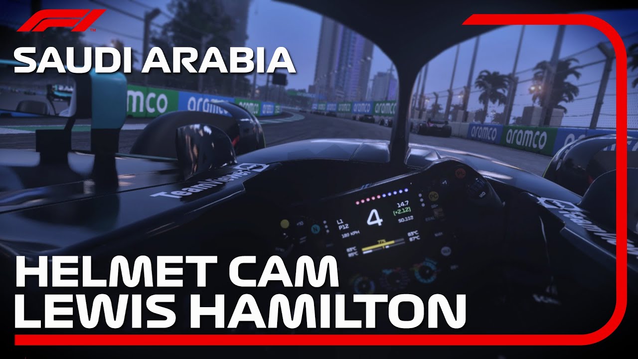 F1 2023 Realism Mode - Lewis Hamilton's Helmet Cam Race at Jeddah ...