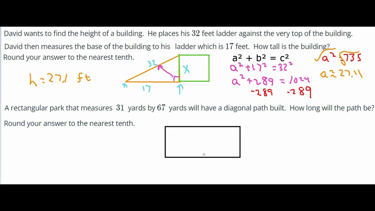 Pythagorean Theorem Story Problem - YouTube