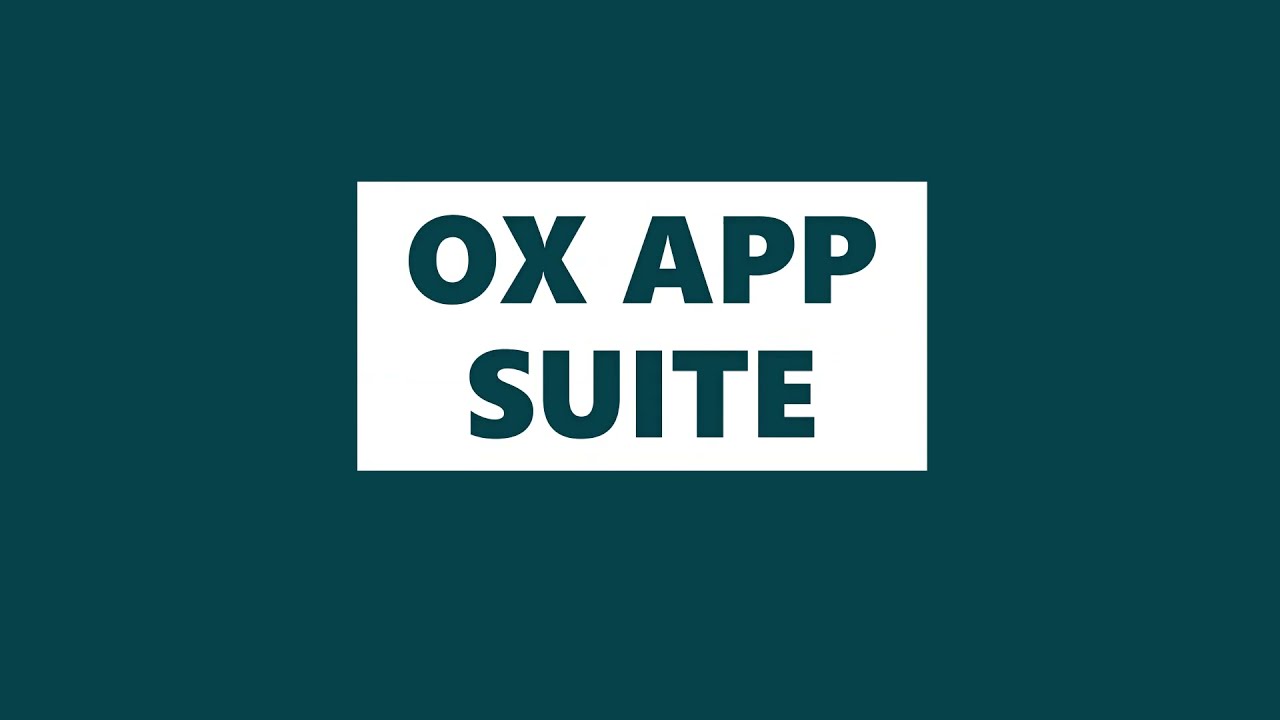 OX App Suite - Email and Productivity Apps - YouTube