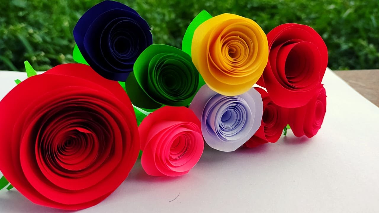DIY Rose Flower From Paper Paper Flower Paper Rose Making How diy-rose-flower-from-paper-paper-flower-paper-rose-making-how