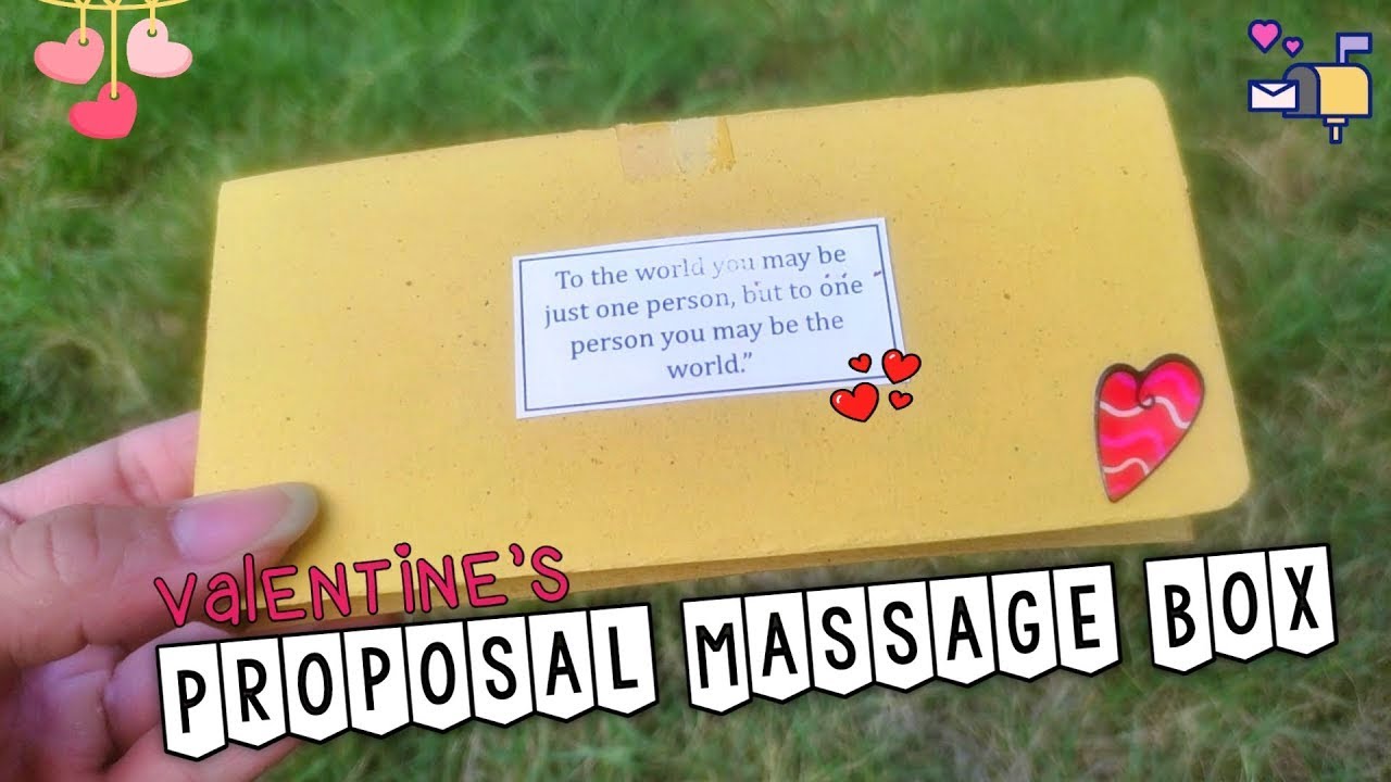 Proposal Massage Box | Valentine Box | - YouTube