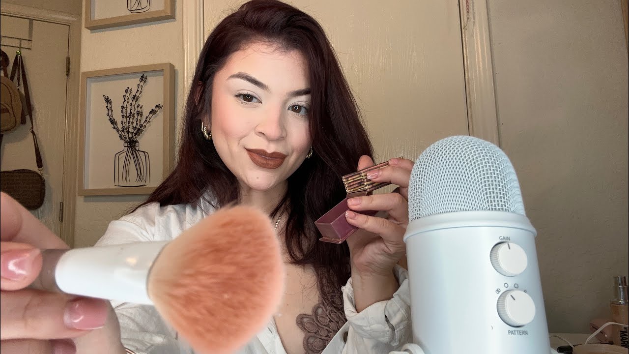 ASMR doing our makeup ( PERSONAL ATTENTION) - YouTube