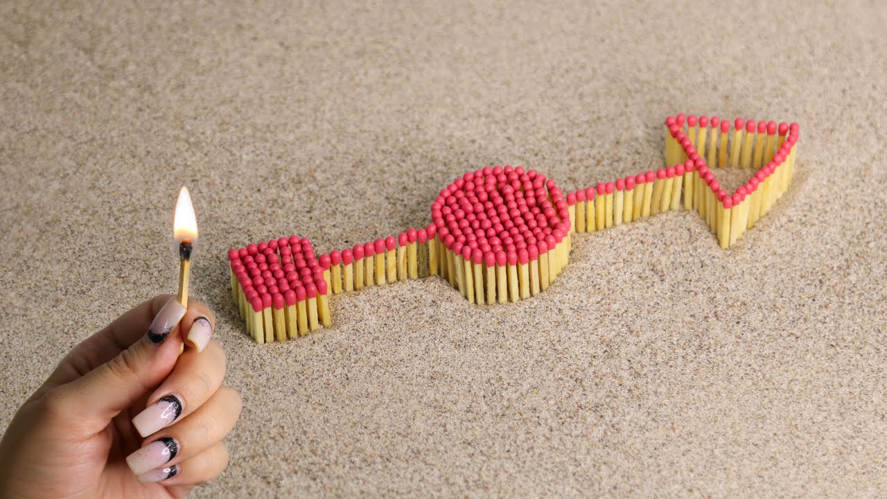 Matchstick Chain Reaction Vs domino Amazing Experiment - YouTube