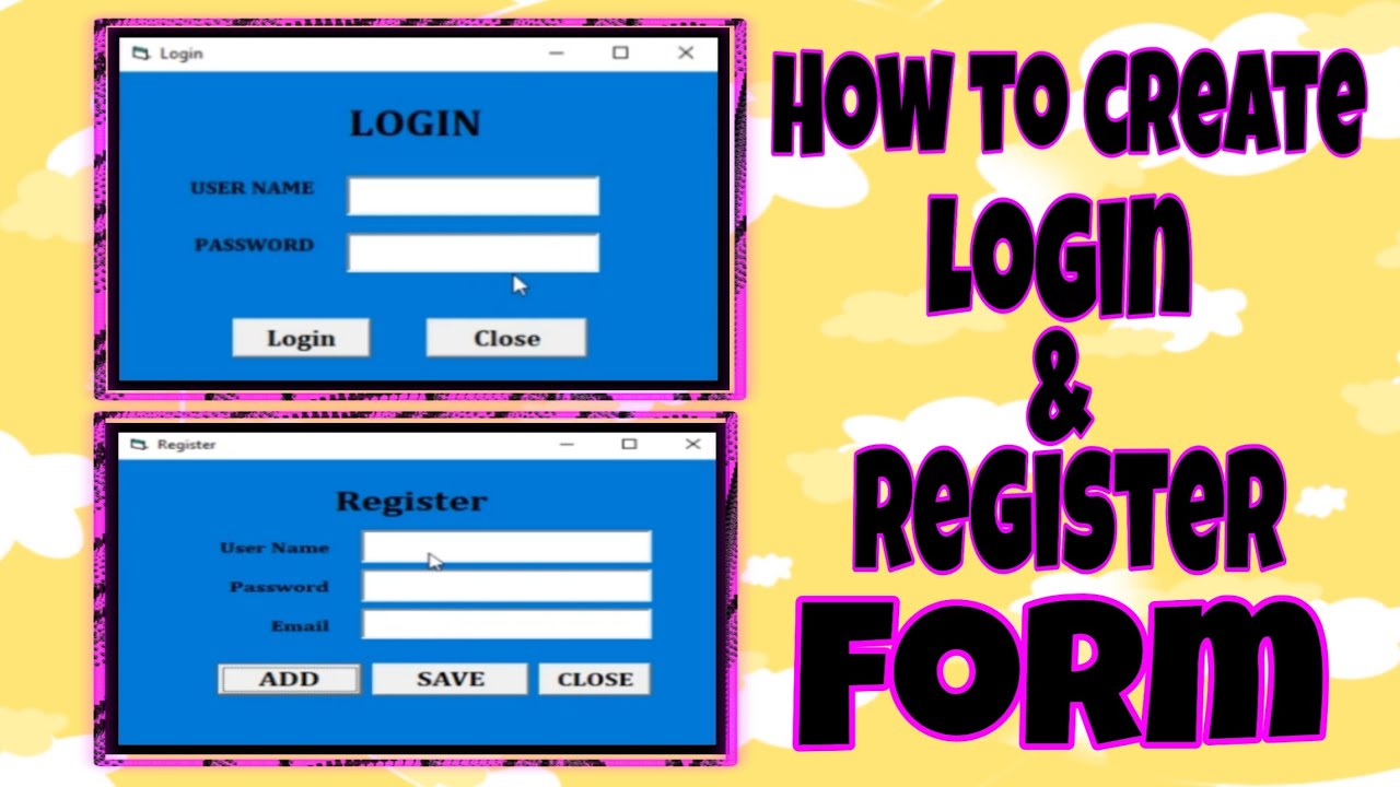 How to create login in visual basic 6.0 Part 1 - YouTube