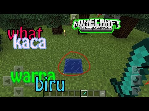 🔧trick kaca warna biru di minecraft pe. no addon .no mods - YouTube