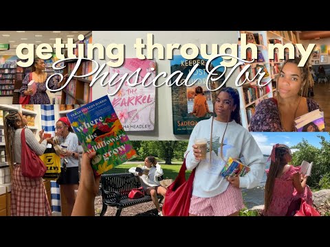 getting through my physical tbr, book shopping at barnes and noble + HUGE BOOK HAUL