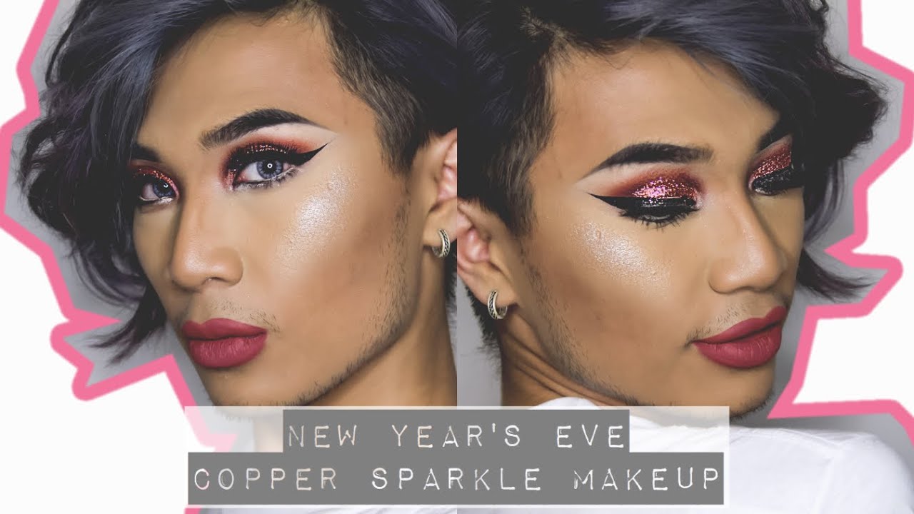 New Year's Eve Copper Sparkle Makeup | Marc Zapanta - YouTube