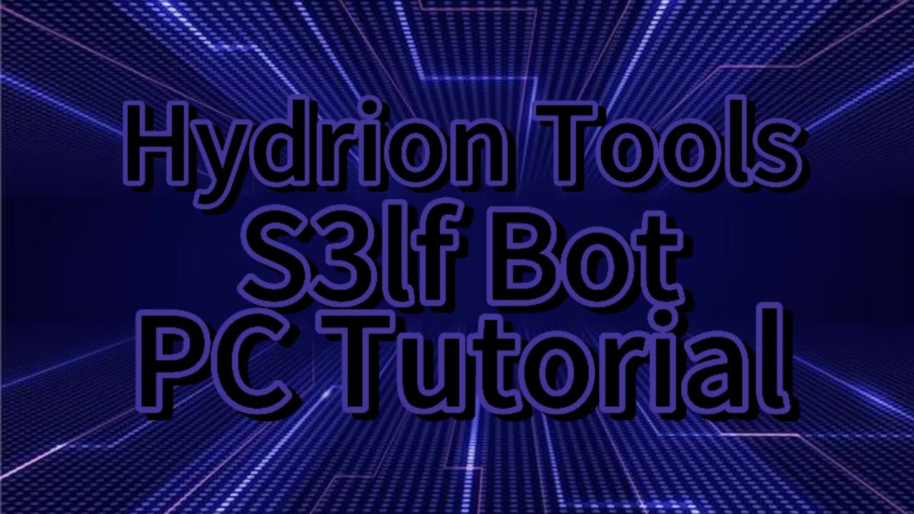 NEW SELFBOT MADE BY HYDRION TOOLS (pc tutorial) - YouTube