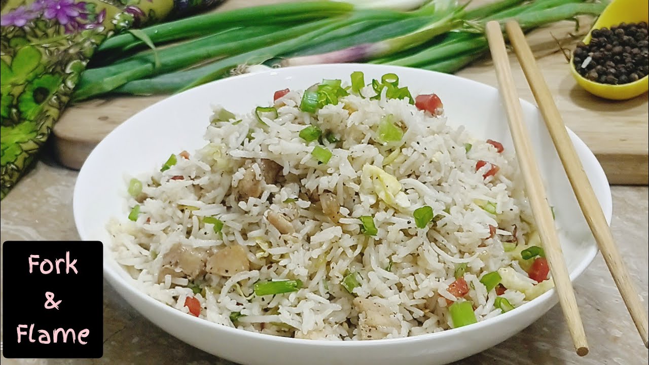 Restaurant style Chicken fried rice || Chinese Rice || frìed rice recipe by fork & flame - YouTube