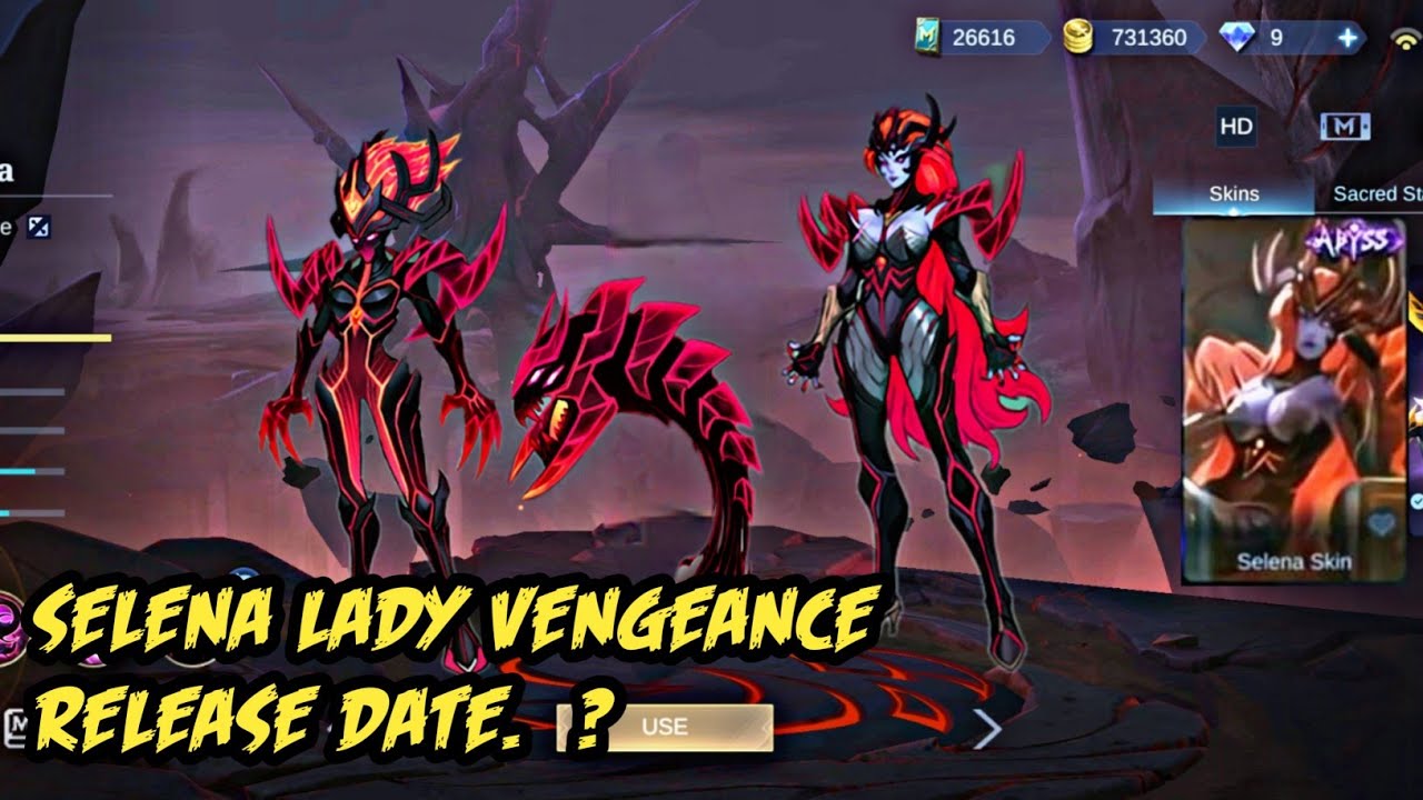 Selena New Abyss Skin Lady Vengeance || Selena Lady Vengeance Release ...