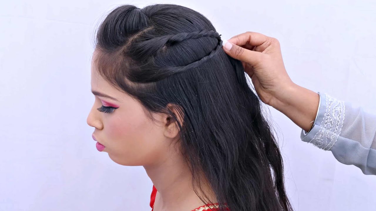 Easy & Simple Open Hairstyle | New Wedding Look Hairstyle - YouTube