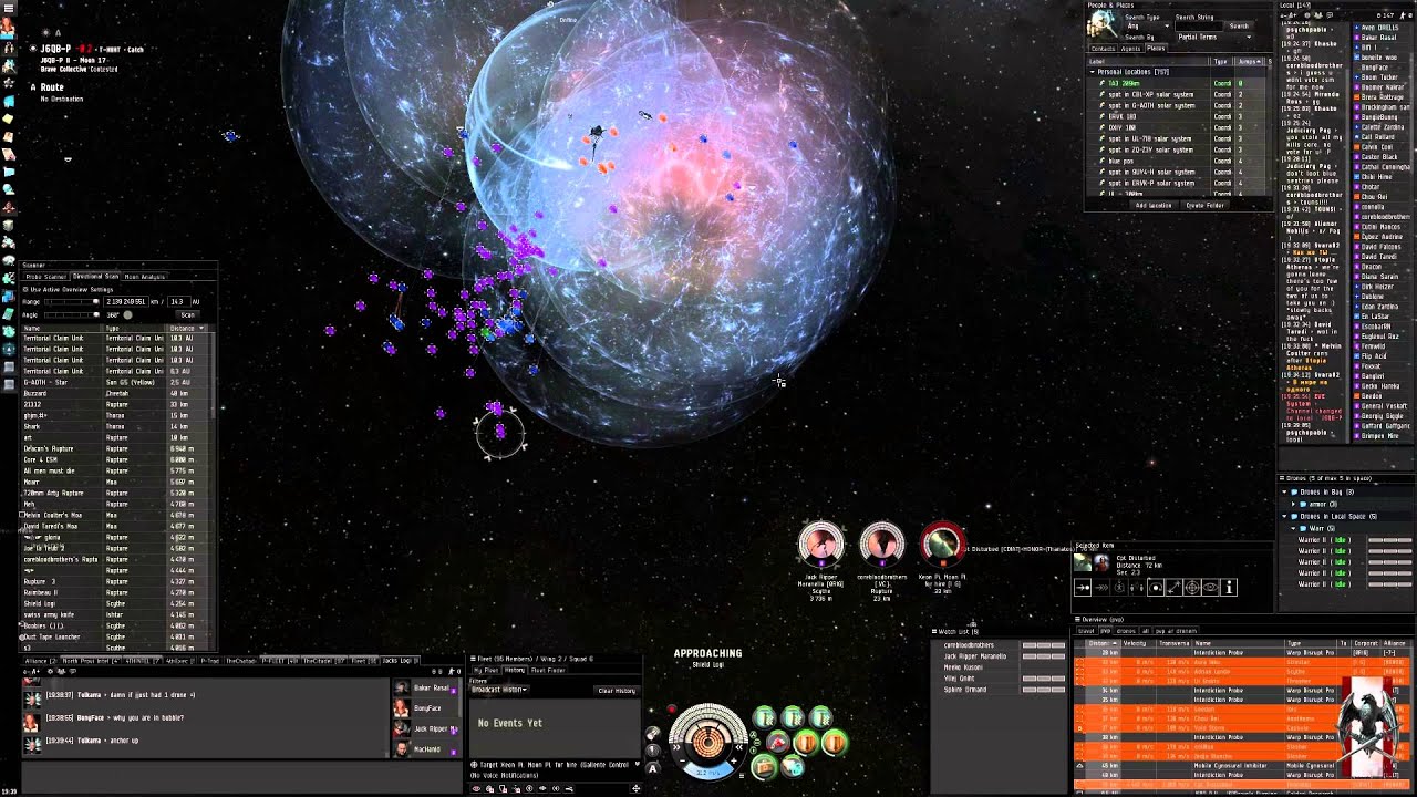 EVE online - how to escape from bubbled pos in carrier - YouTube