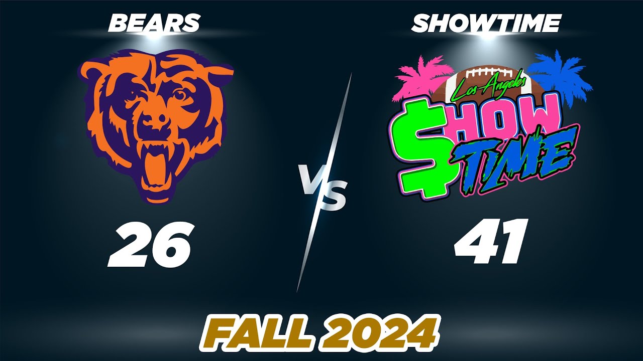 Bears vs Showtime | Fall '24 | South Conference | Downey | Week 1 - YouTube