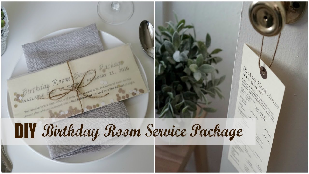 DIY Gift Idea | Birthday Room Service Package | Free Printables - YouTube