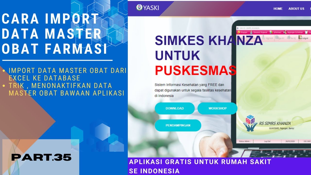 TUTORIAL SIMRS KHANZA | CARA IMPORT DATA MASTER OBAT DARI EXCEL KE ...