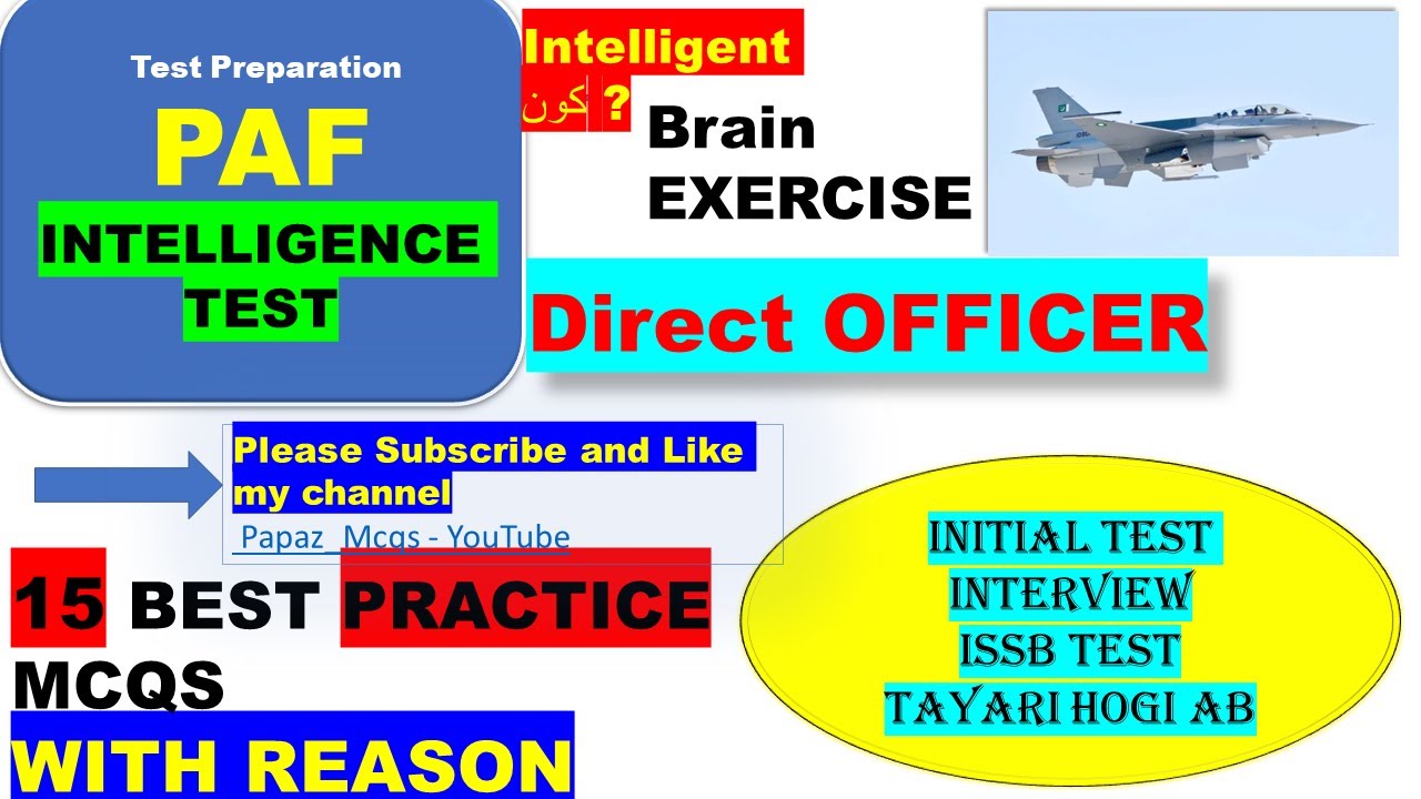 PAF/ARMY/NAVY INTELLIGENCE & NON-VERBAL |PREPARATION - YouTube