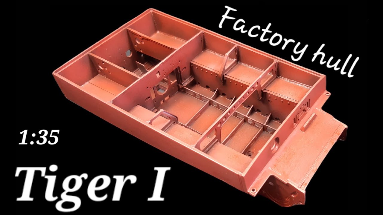 Tiger I Tank 1/35 painting factory hull Verlinden in Primer Red - YouTube