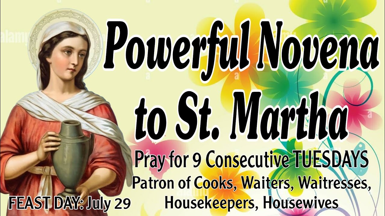 Novena to St. Martha (Very Powerful Novena | Pray for 9 consecutive Tuesdays) - YouTube
