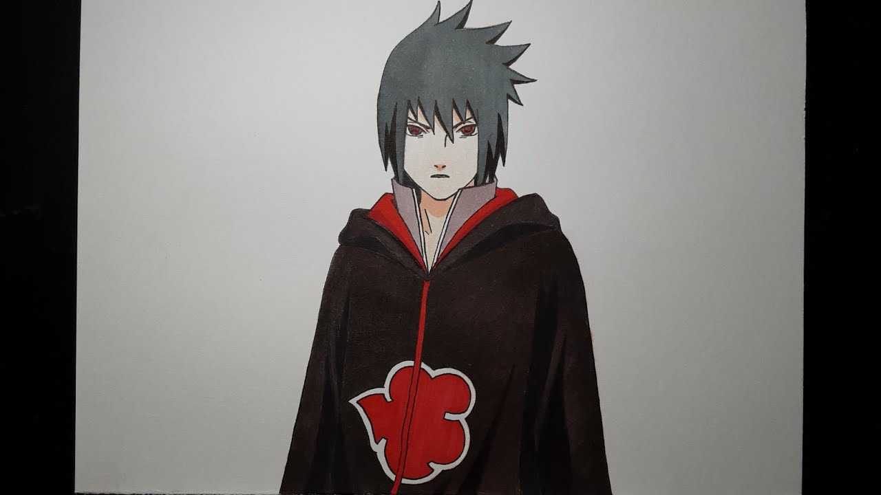 How to draw Sasuke Akatsuki Cách vẽ Sasuke - Naruto (422) - YouTube