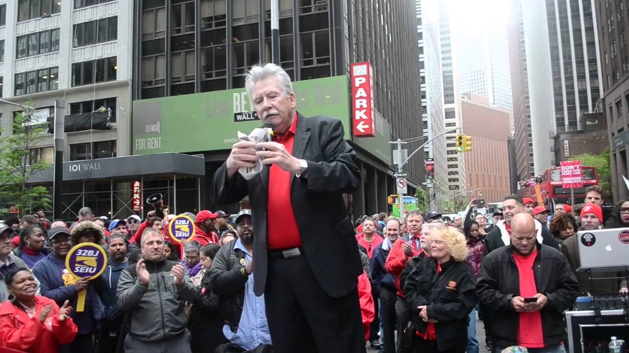 CWA 1101 Day 23 May 5, 2016 Big Rally at Wall st. - YouTube