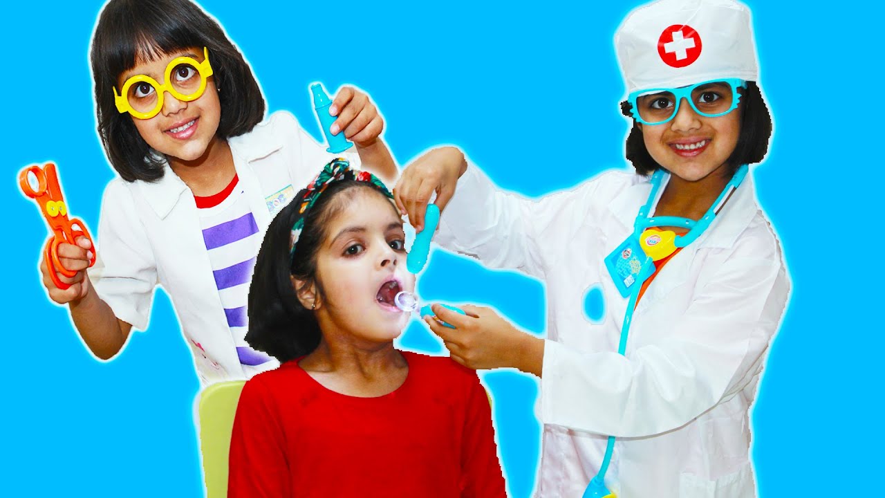Doctor Ashu Pretend Play Checkup Sister Katy Cutie - YouTube