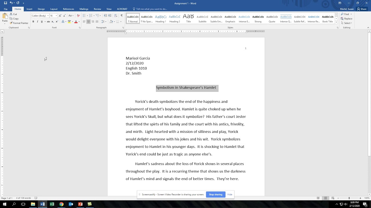 Novice Level for Absolute Beginners - Microsoft Word Basic Font Effects ...