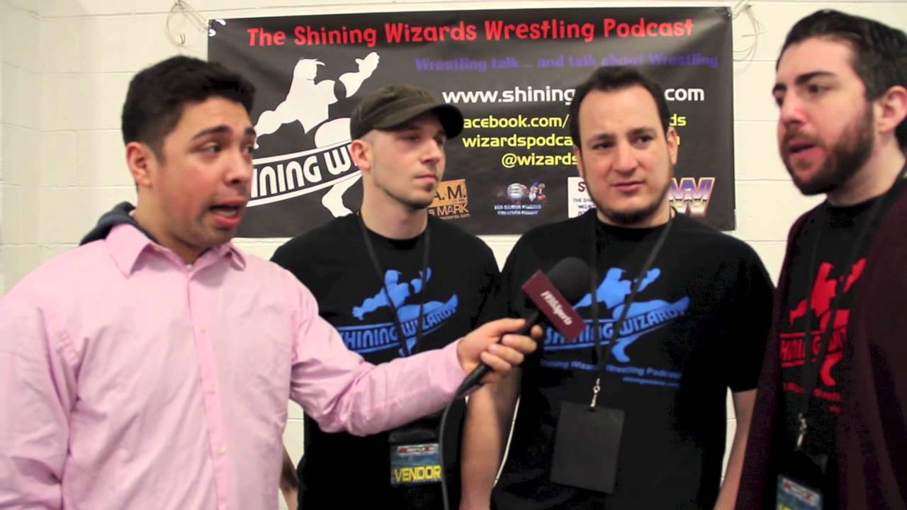 The crew from The Shining Wizards Podcast 1495 Sports TV WrestleMania ...