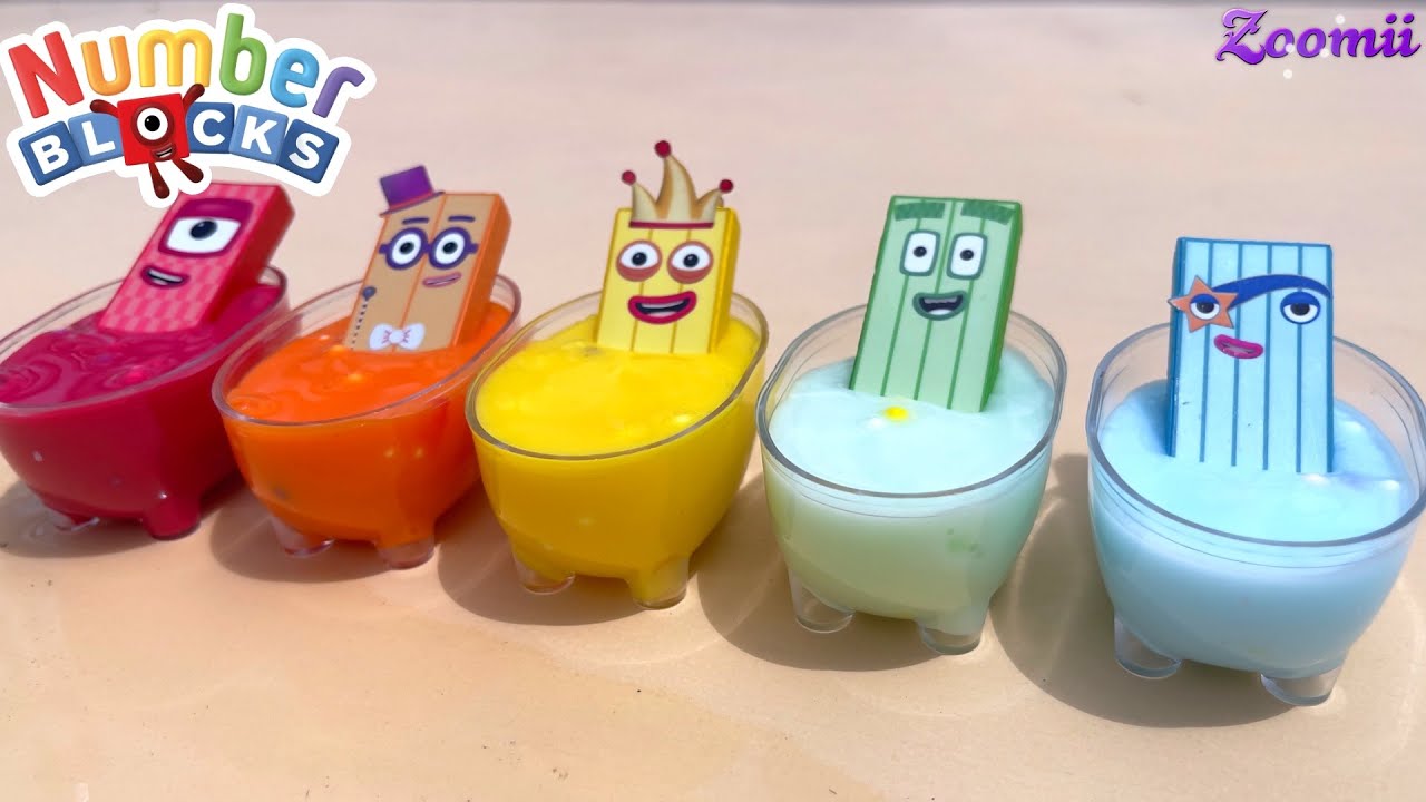 Numberblocks Satisfying Video | Slime Smoothie into Bathtub Baby ASMR ...
