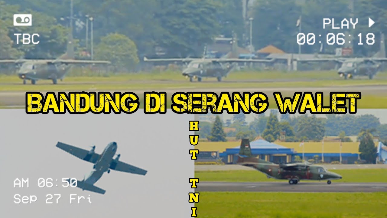 Walet Flight Cassa! Kedatangan 9 Pesawat NC 212 TNI AU di Bandung ...