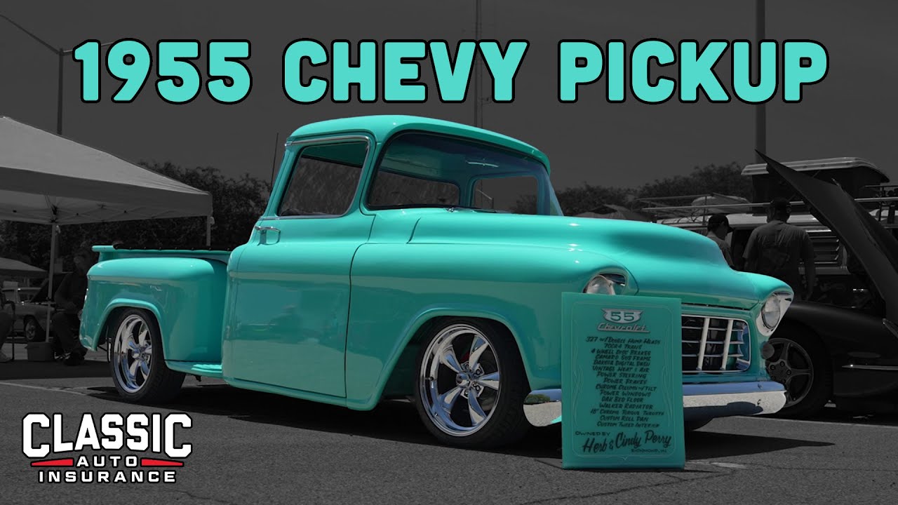 Custom Built 1955 Chevy Pickup | One Off Paint Color - YouTube