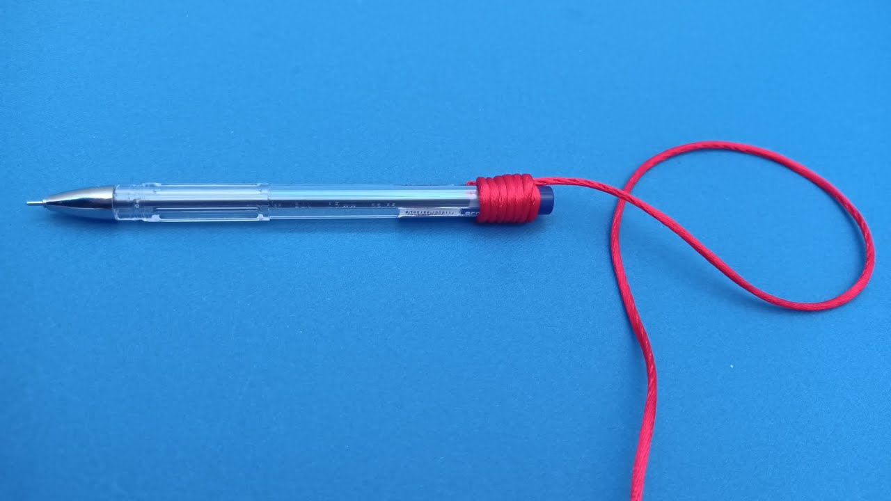 Useful secret knot for hanging pen, - YouTube
