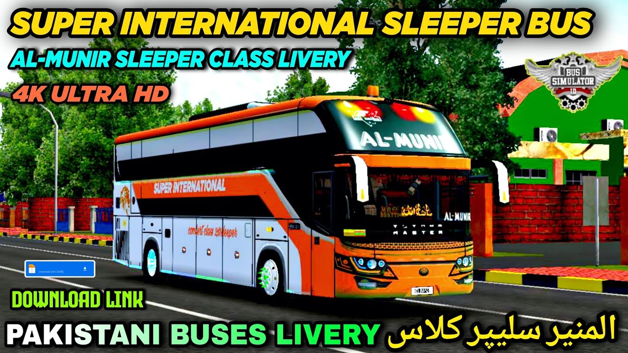 SUPER INTERNATIONAL SLEEPER BUS ! AL-MUNIR Sleeper Bus Livery For ...