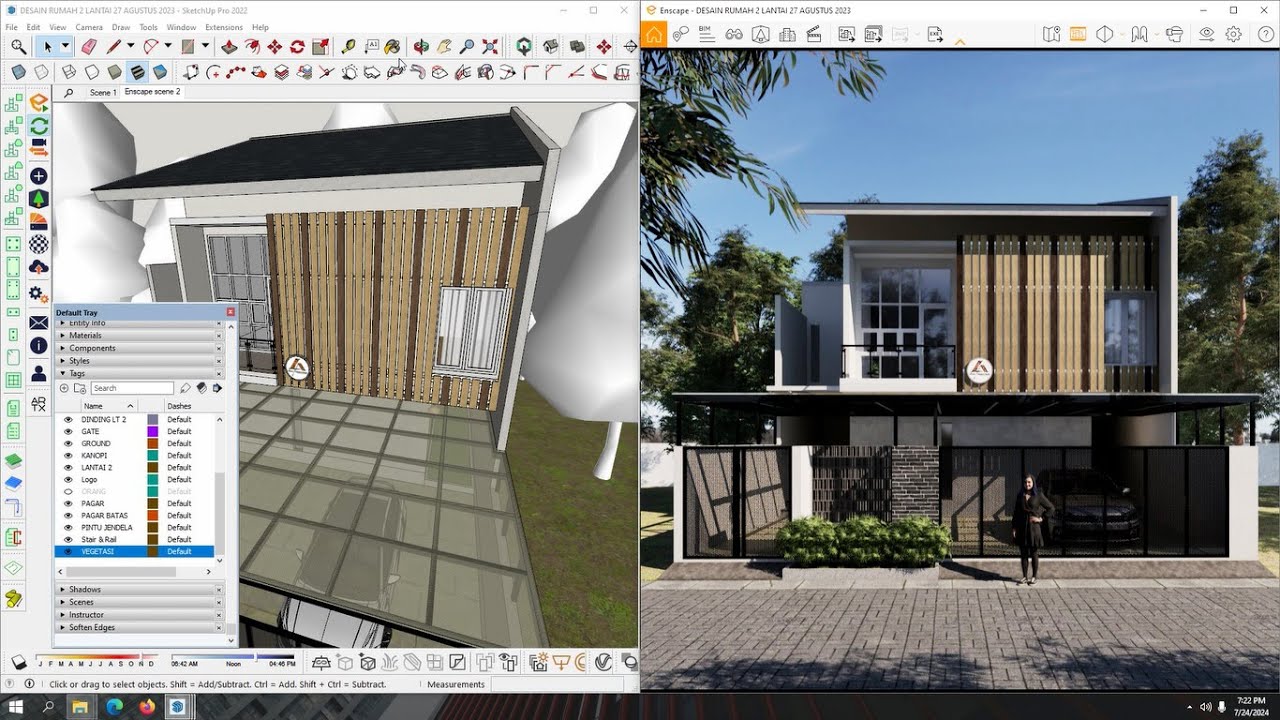 ENSCAPE 3.5 TUTORIAL RENDER SETTING EXTERIOR - YouTube