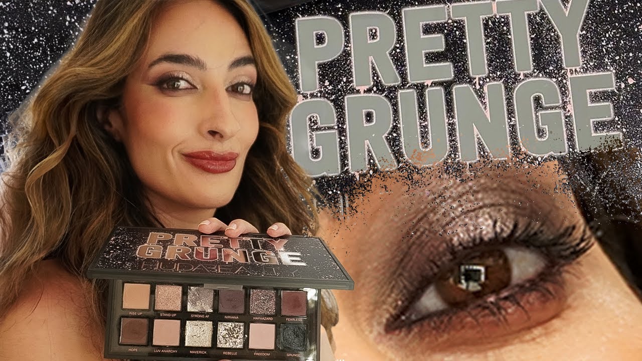 HUDA PRETTY GRUNGE Eyeshadow Palette | 4 LOOKS + Review - YouTube