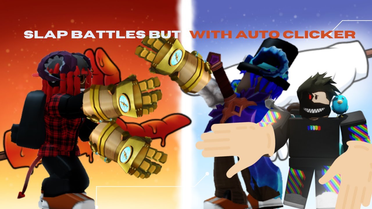 Noob Plays Slap Battles But With AUTO CLICKER - YouTube
