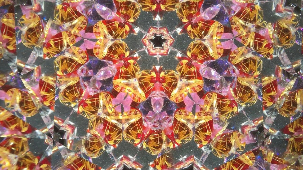 kaleidoscope jewelry-Ruby ver.35 (ruby with gold wire) - YouTube