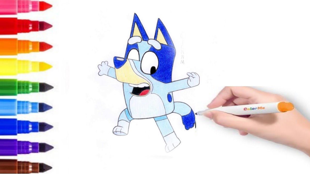 Easy And Cute Bluey drawing from bluey || Cute Drawing || Easy Drawing ...