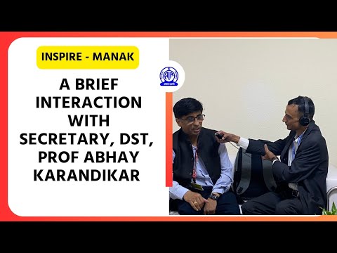 A brief interaction with Prof Abhay Karandikar, Secretary, DST - YouTube