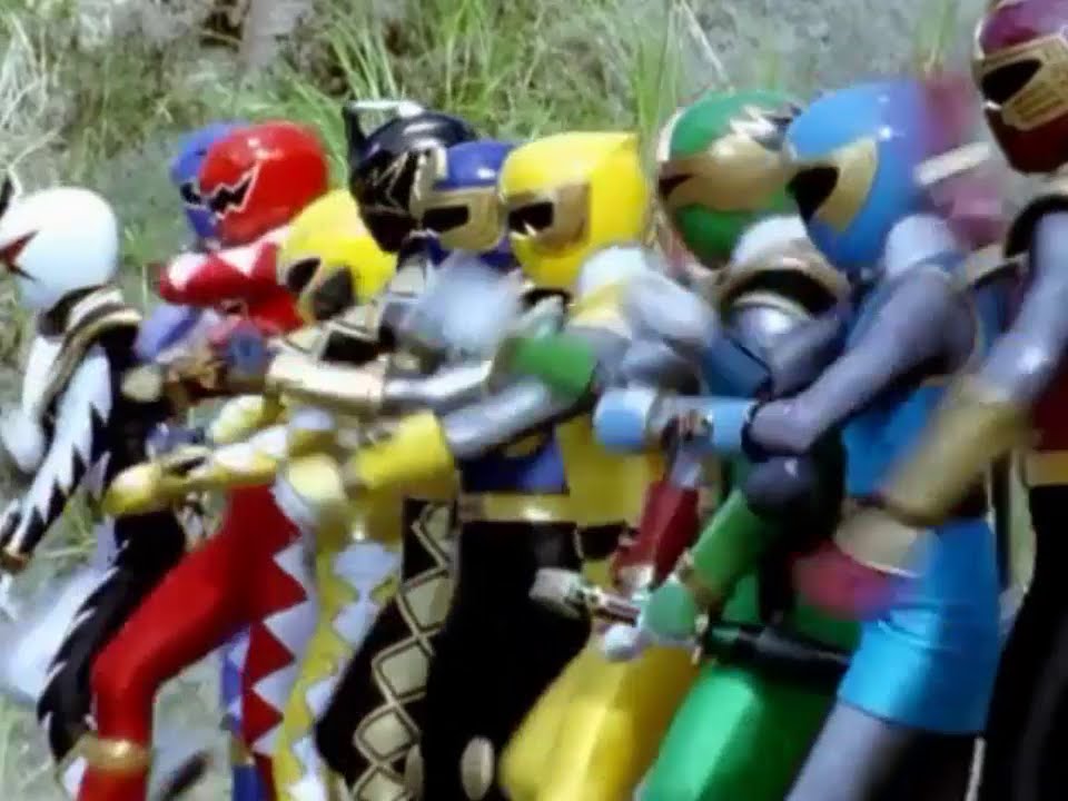 Power Ranger Dino Trueno y Ninja Storm team-up | Transformación y ...