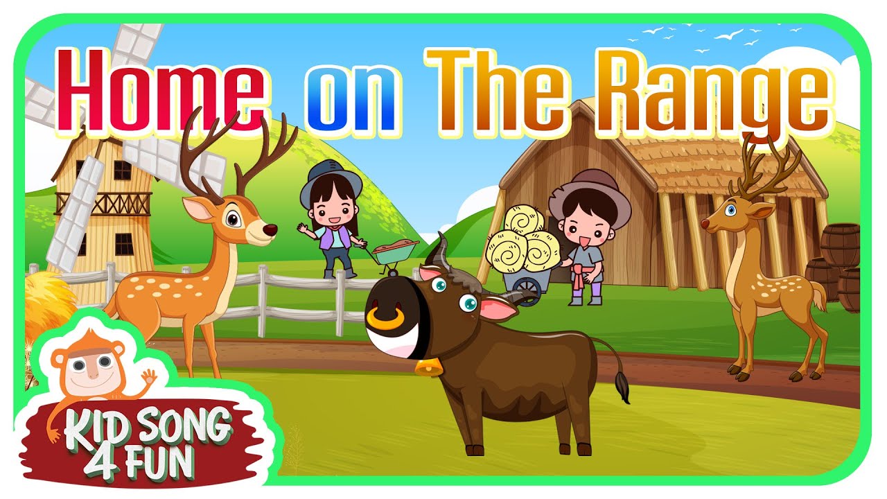 Home on The Range | Kid Song with Lyrics | English Nursery Songs - YouTube