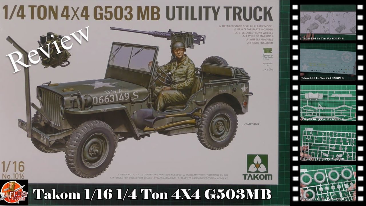 Takom 1/16 1/4 Ton 4X4 G503MB Review - YouTube